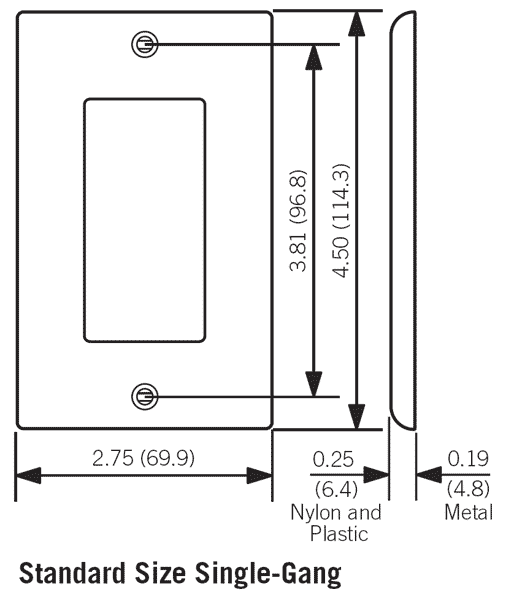 Leviton Nylon Wallplates Screwless Snap On Wallplates