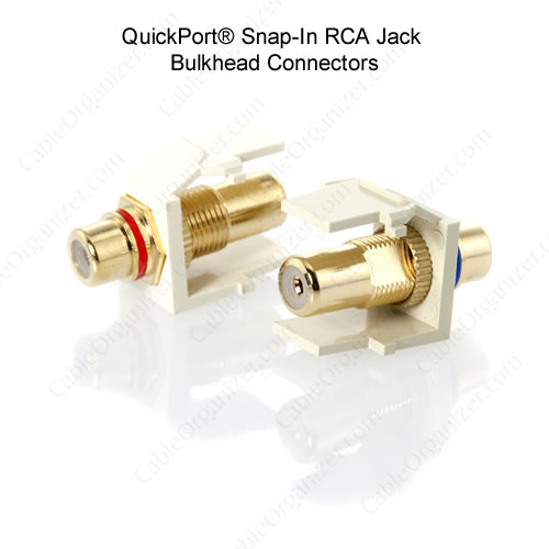 QuickPort Snap In Bulkhead Connectors - Cableorganizer.com