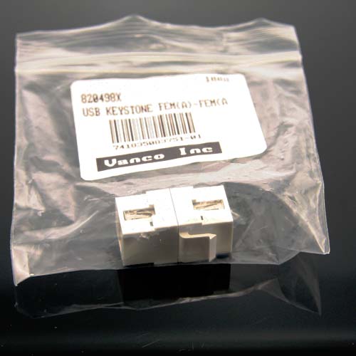 Vanco USB Keystone Adapter Insert - Cableorganizer.com